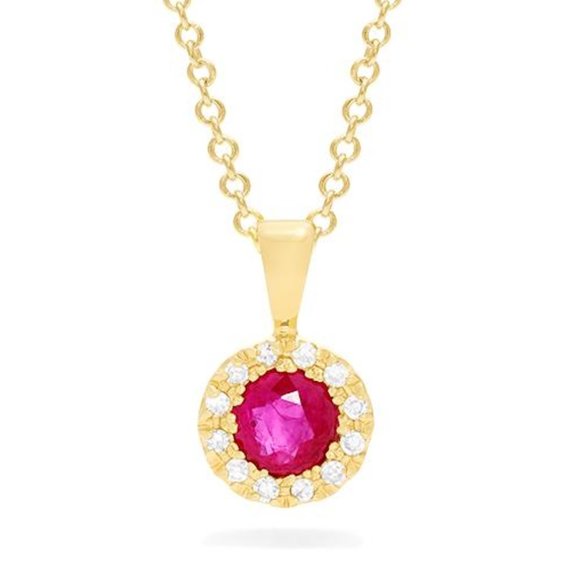 Effy | Jewelry | Certified Warranty New Effy Ruby Diamond Necklace 4k ...